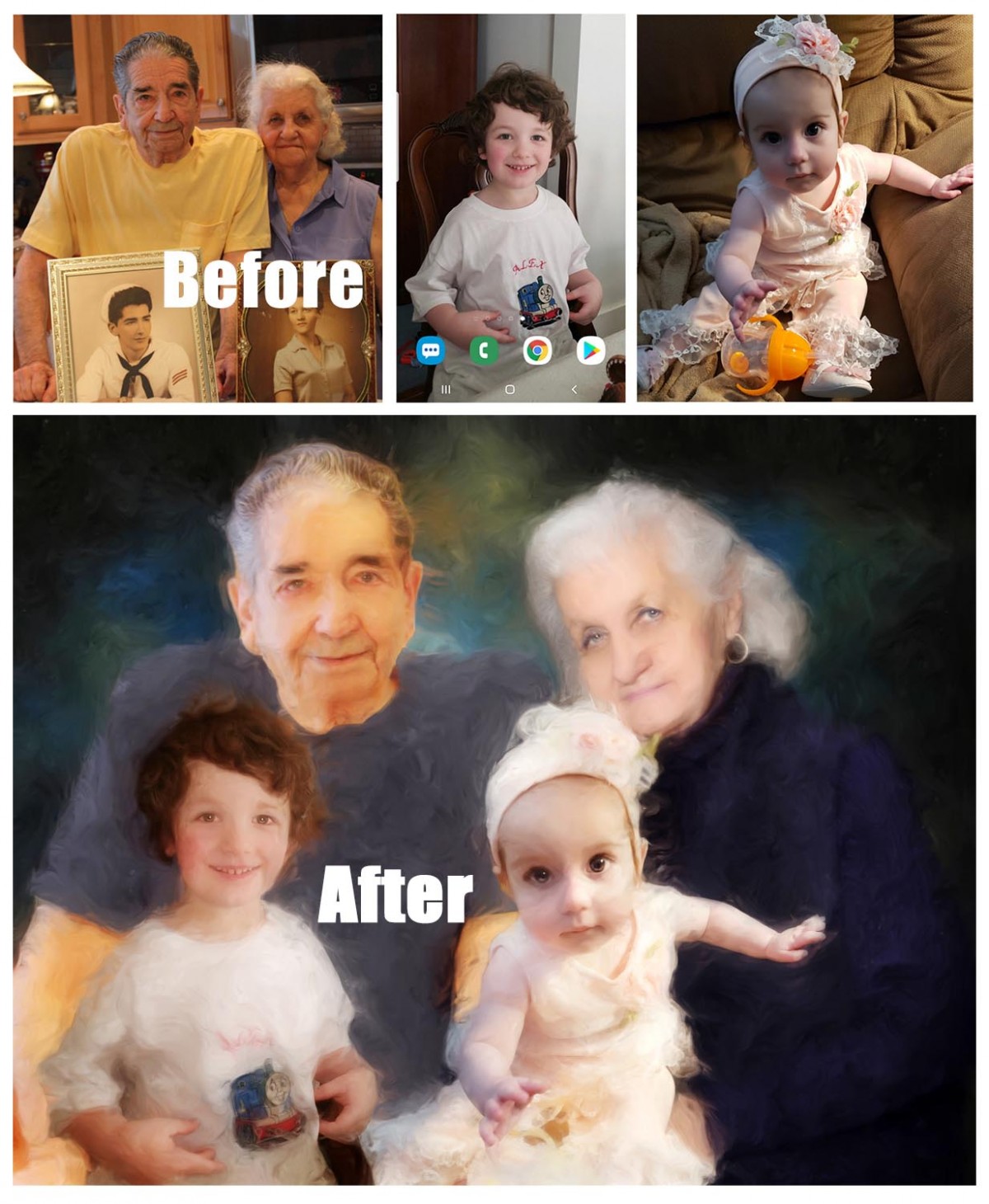Grandparents Portrait Composite - Paul Alford Photography